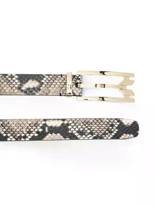 Victoria Beckham Dorian Snake-effect Leather Belt