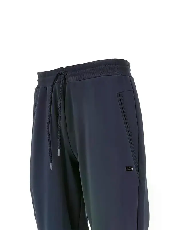EA7 Drawstring Logo-plaque Track Pants
