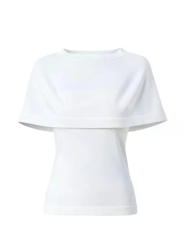 Liviana Conti Layered-design Boat-neck Top - White