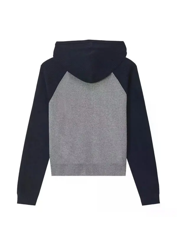 CHOCOOLATE Ribbed-knit Raglan-sleeve Hoodie