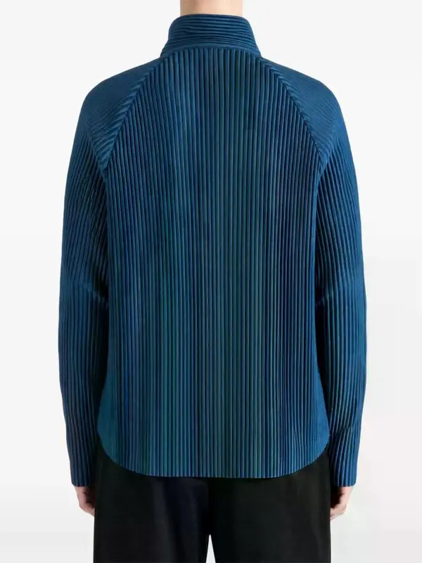 Issey Miyake Pleated Raglan-sleeve Jacket