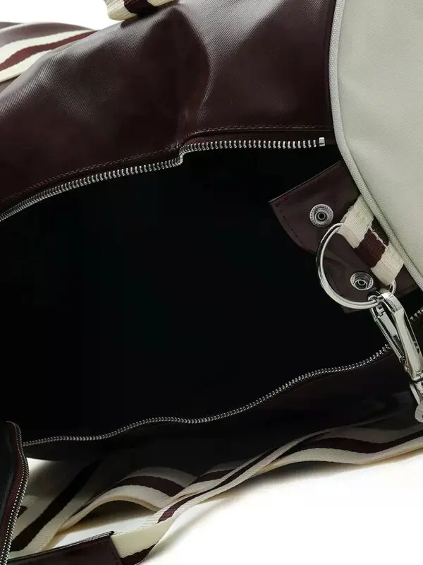 Fred Perry Logo Print Barrel Bag - Red