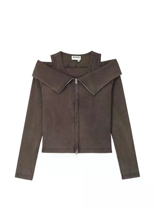 MUSIUM DIV. Cold-shoulder Ribbed Top