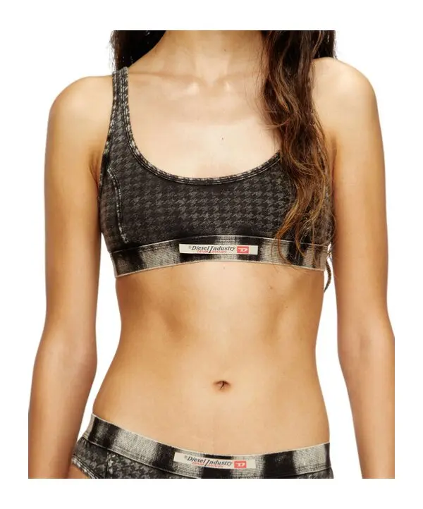 DIESEL® Logo Detail Denim Bra