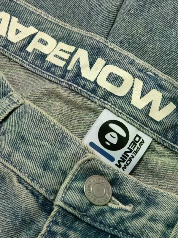 AAPE BY *A BATHING APE Logo-embroidered Straight-leg Jeans