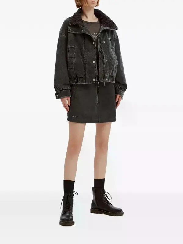 Izzue Faded Effect Shearling-trim Jacket