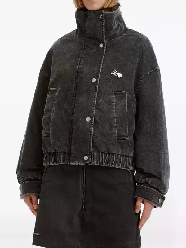 Izzue Faded Effect Shearling-trim Jacket