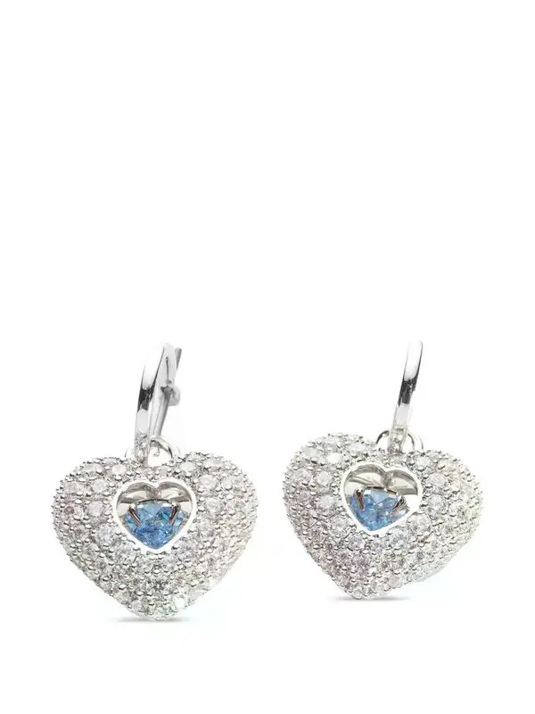 SWAROVSKI Idyllica Heart Crystal Earrings - Silver