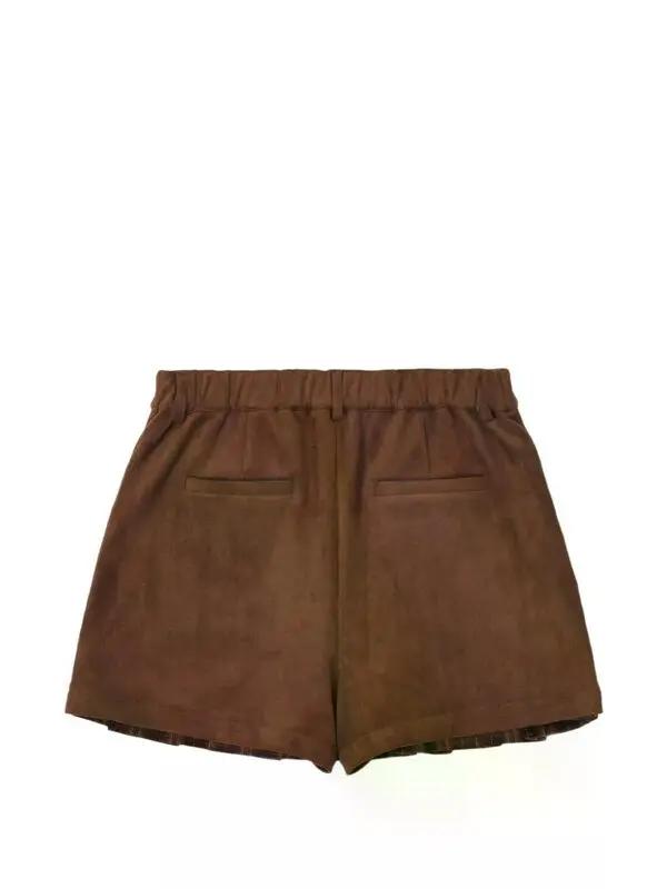 MUSIUM DIV. Layered Check-print Mini Shorts
