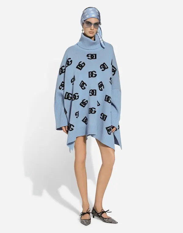Dolce & Gabbana Dolce Gabbana Logo Detailed High Neck Jumper