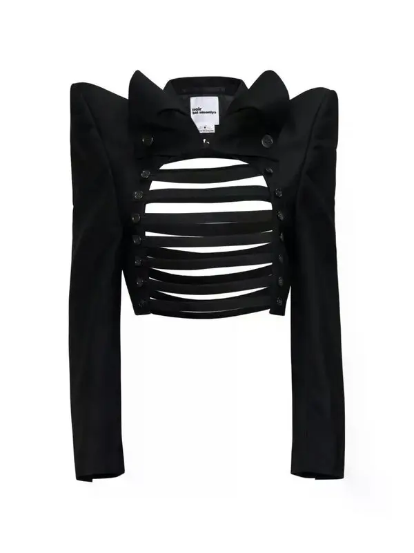 Noir Kei Ninomiya Cut-out Strap-detail Jacket - Black