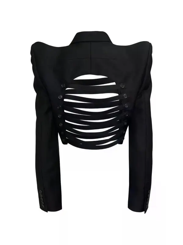 Noir Kei Ninomiya Cut-out Strap-detail Jacket