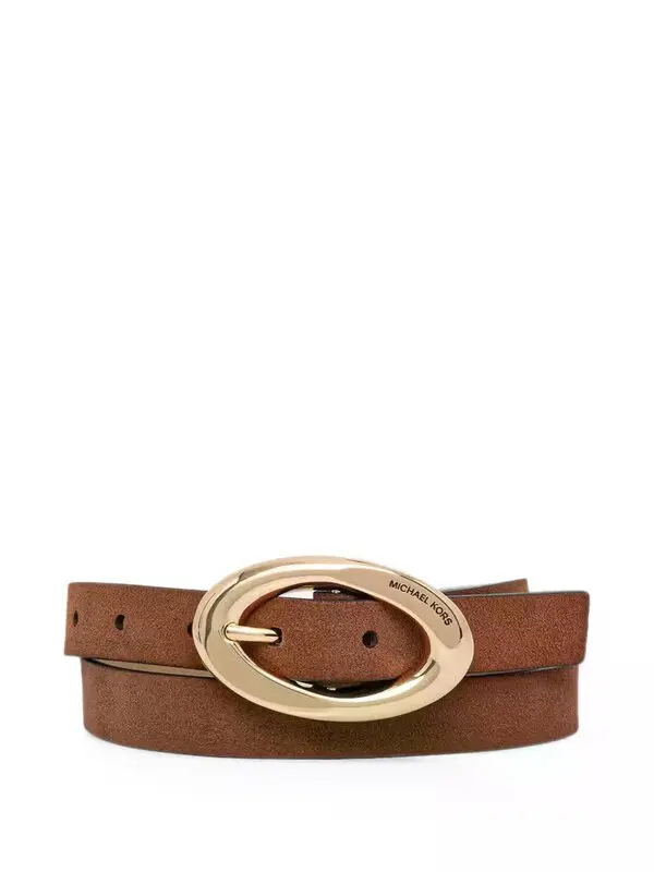 Michael Kors Oval-buckle Suede Belt