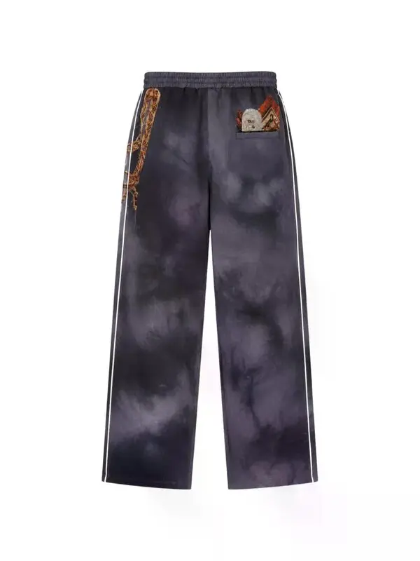 DOUBLET Tie-dye Chain-print Track Pants