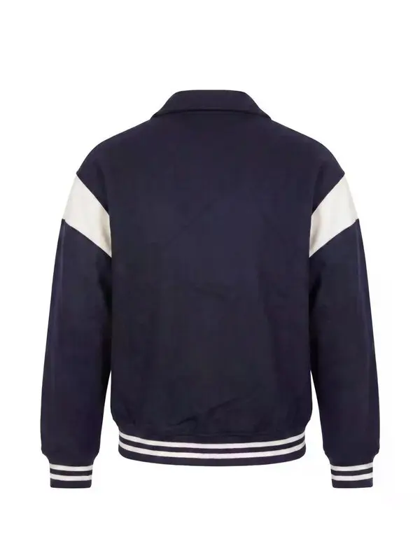 AUTRY Logo-patch Panelled Jacket - Blue
