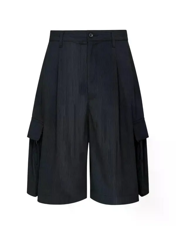 Comme Des Garçons Pinstripe Pleated Cargo Shorts