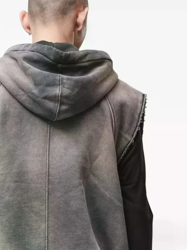 THOM KROM Stone-wash Hooded Vest