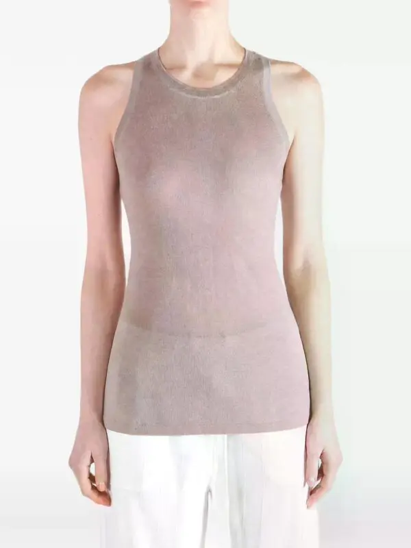 Frenckenberger Fine-knit Racerback Tank Top