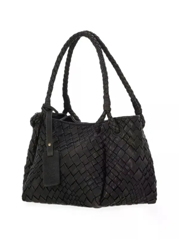 VISONA` Woven-leather Shoulder Bag