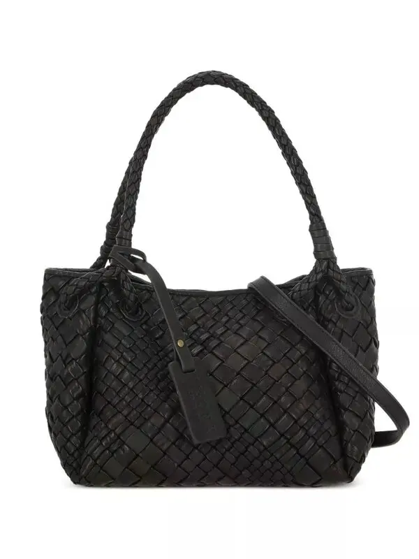 VISONA` Visona Woven Leather Shoulder Bag