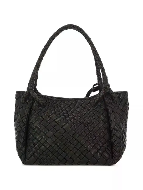 VISONA` Visona Woven Leather Shoulder Bag