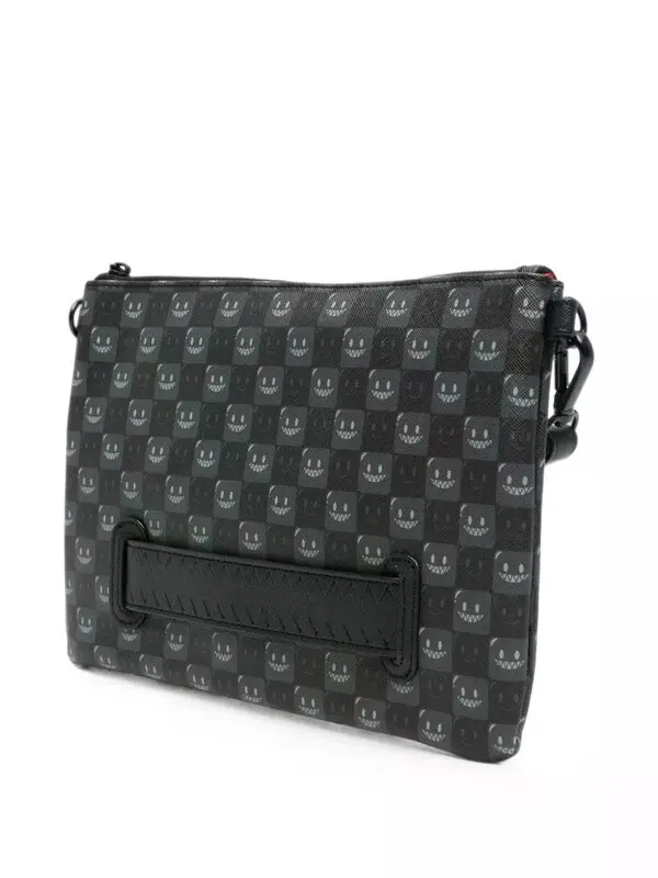 SPRAYGROUND Shark Mouth Checkered Clutch Bag