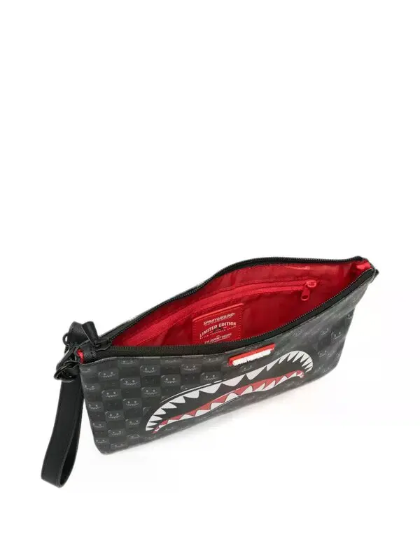 SPRAYGROUND Shark Mouth Checkered Clutch Bag