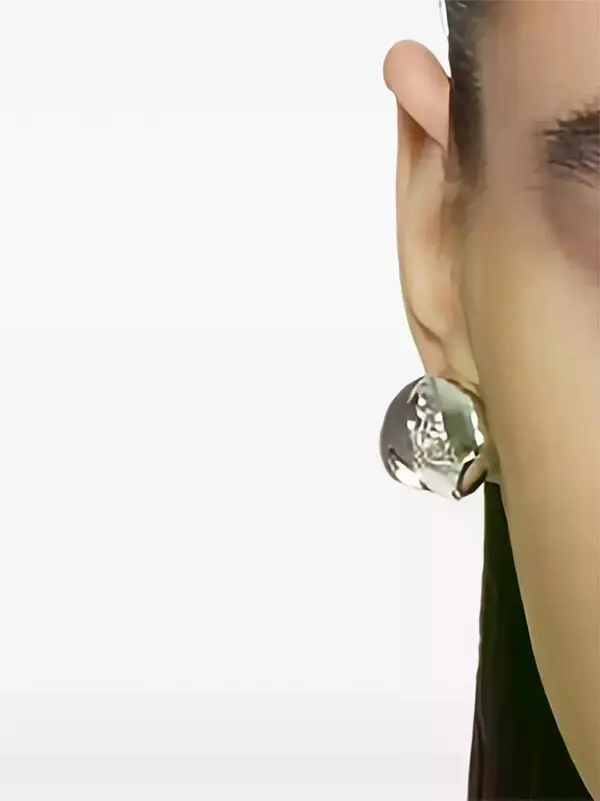 Givenchy Flower Crystal-embellished Clip-on Earrings - Silver