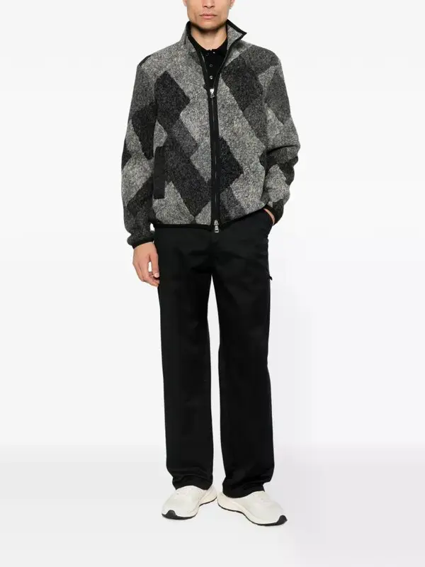 Moncler Argyle-check-pattern Zip-up Jacket