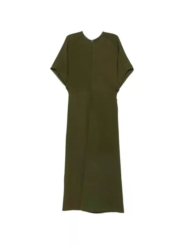 Victoria Beckham Eleanor Short-sleeve Midi Dress - Green