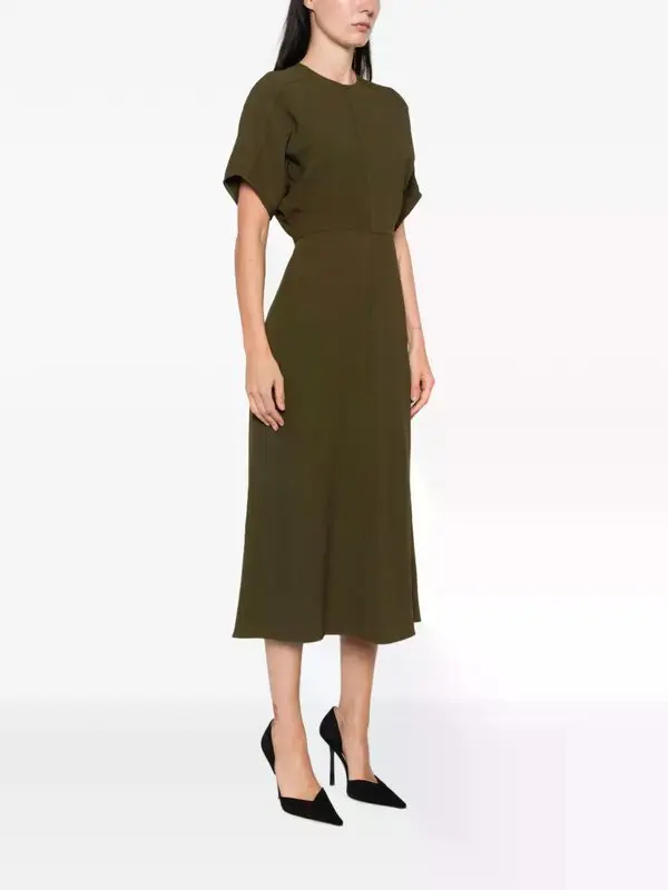 Victoria Beckham Eleanor Short-sleeve Midi Dress
