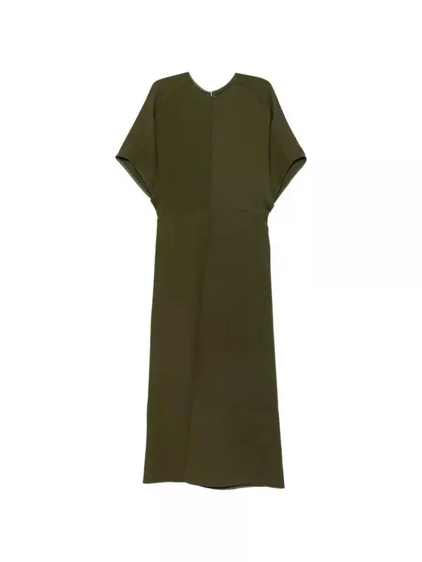 Victoria Beckham Eleanor Short-sleeve Midi Dress - Green