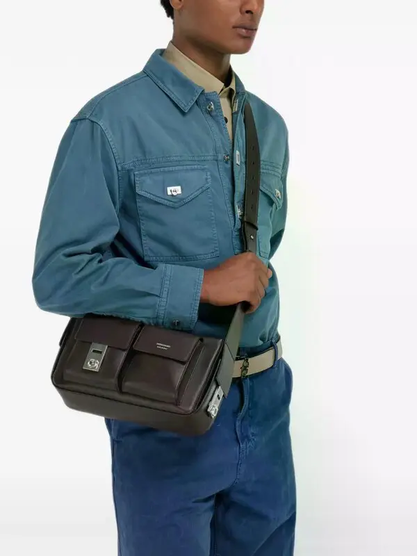 FERRAGAMO Gancini-clasp Messenger Bag