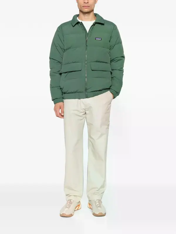 Patagonia Quilted Logo-patch Jacket - Green
