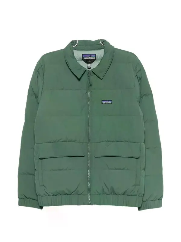 Patagonia Quilted Logo-patch Jacket - Green