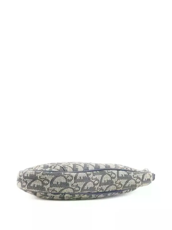 Dior Vintage Saddle Bag Diorissimo Canvas Mini Clutch Bag