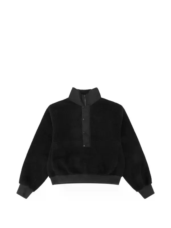 ENTIRE STUDIOS Fleece-texture Panelled Sweater - Black