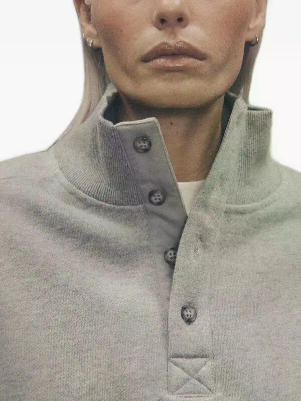 ENTIRE STUDIOS Button-up High-neck Sweater
