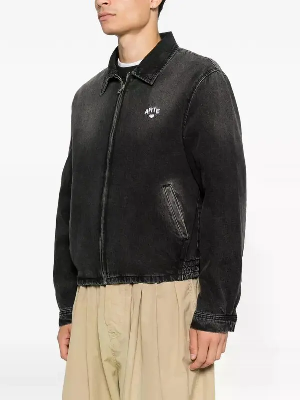 ARTE ANTWERP Logo-embroidered Denim Jacket
