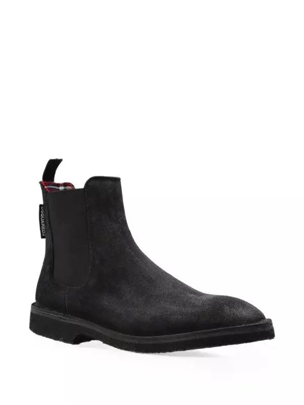 Dsquared2 Suede Chelsea Boots - Black