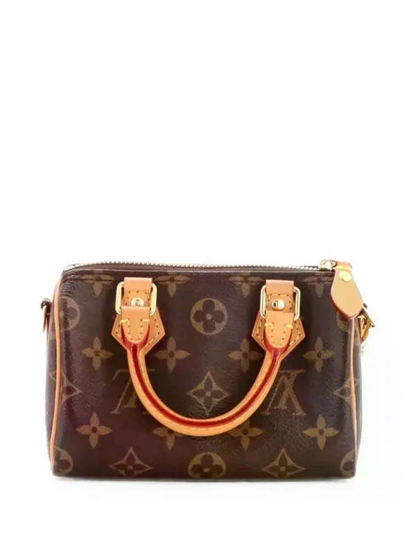 LOUIS VUITTON Speedy Bandouliere Nm Bag Monogram Canvas Nano Crossbody Bag - Brown