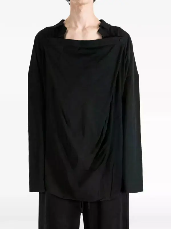 KIKO KOSTADINOV Draped-panel Long-sleeve Shirt