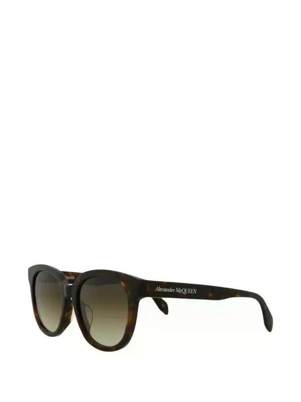 Alexander McQueen Tortoiseshell-effect Round-frame Sunglasses