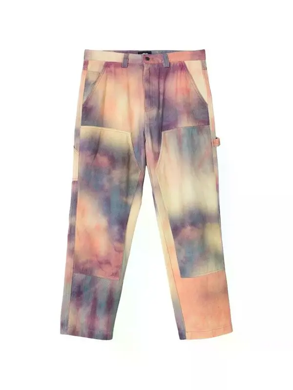 StÜssy Logo-patch Tie-dye Jeans