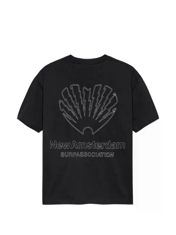 NEW AMSTERDAM SURF ASSOCIATION Embroidered Logo Crewneck T-shirt