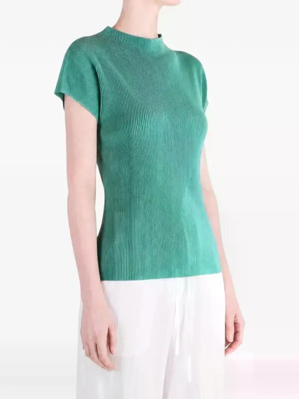 Issey Miyake August Pleated High-neck Top
