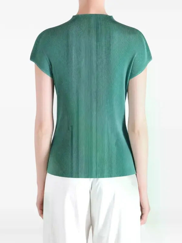 Issey Miyake August Pleated High-neck Top