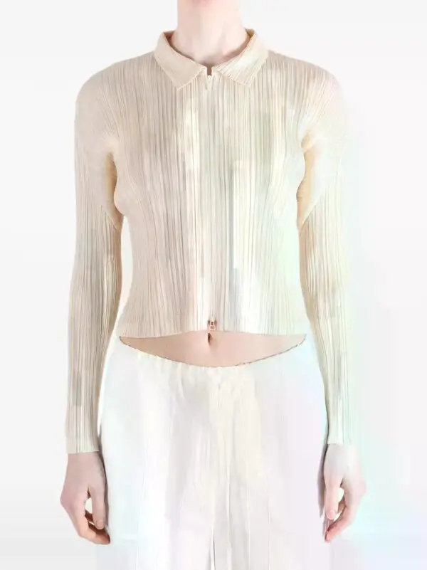 Issey Miyake Monthly Colours August Pleated Zip-up Jacket