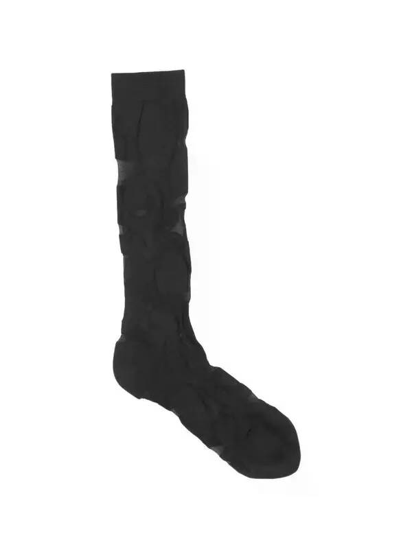Henrik Vibskov Amulet Sheer Long Socks - Black