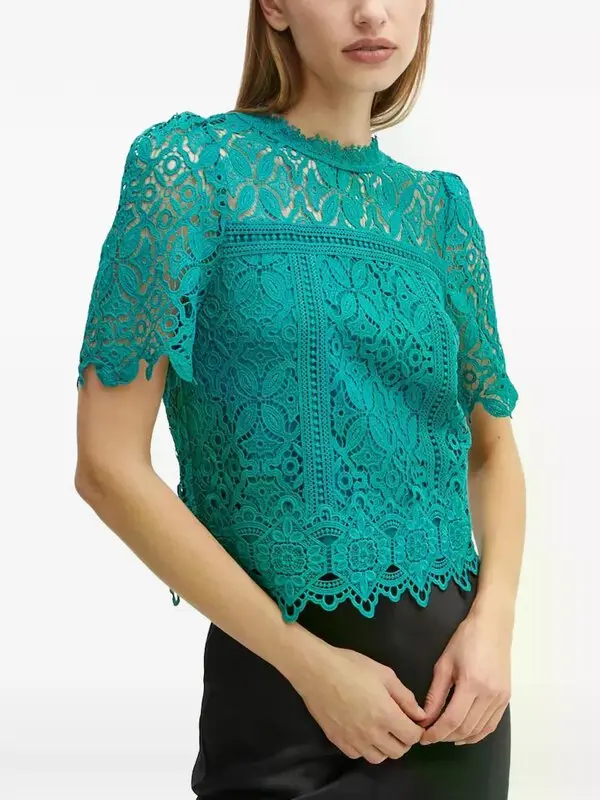 MORGAN Ormay Lace Short-sleeve Top